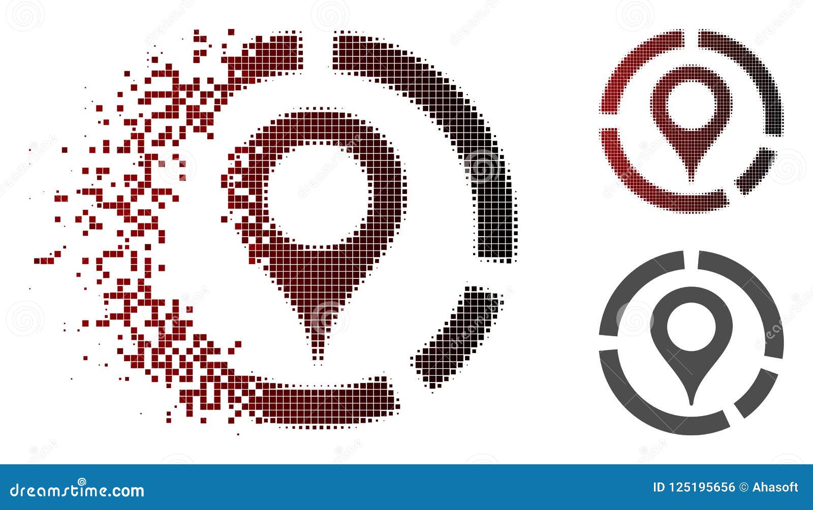 Damaged Dot Halftone Map Marker Diagram Icon Stock Vector ... Damaged Dot Halftone Map Marker Diagram Icon Stock Vector ...