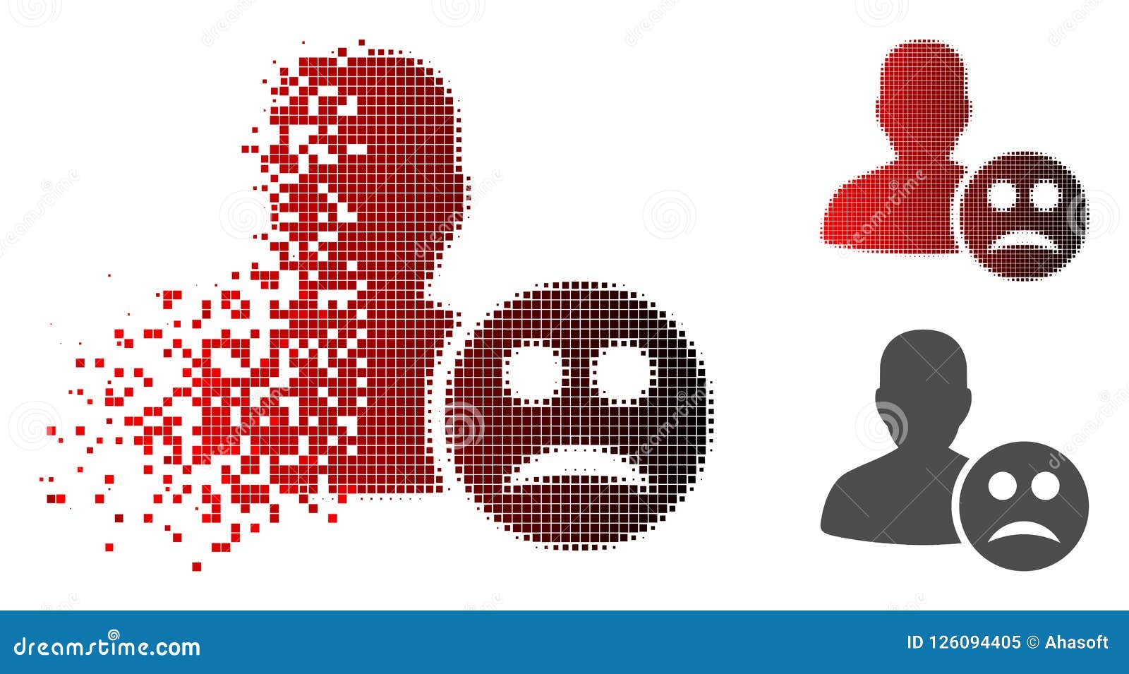 Damaged Dot Halftone User Sad Smiley Icon Stock Vector - Illustration ... Damaged Dot Halftone User Sad Smiley Icon Stock Vector - Illustration ...