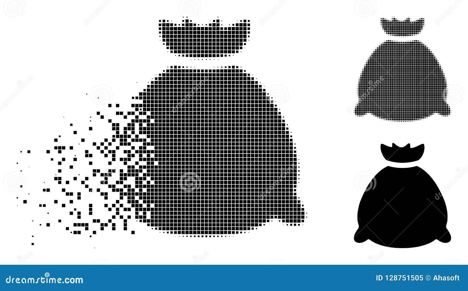 Damaged Dotted Halftone Sack Bag Icon Stock Vector - Illustration of ... Damaged Dotted Halftone Sack Bag Icon Stock Vector - Illustration of ...