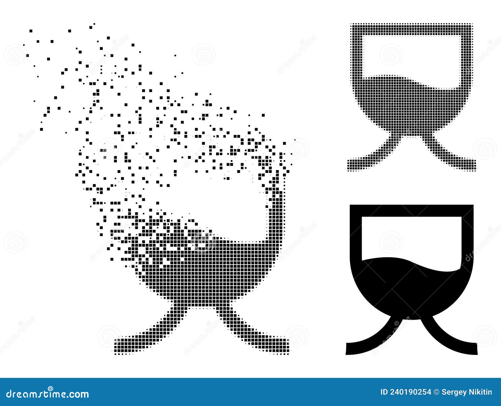 Damaged Dotted and Original Liquid Tank Icon Stock Vector ...