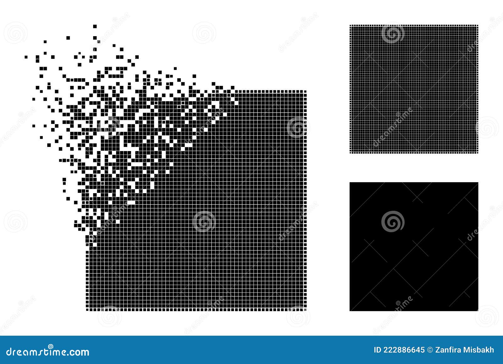 Damaged Pixel Halftone Pity Smiley Icon Vector Illustration ... Damaged Pixel Halftone Pity Smiley Icon Vector Illustration ...