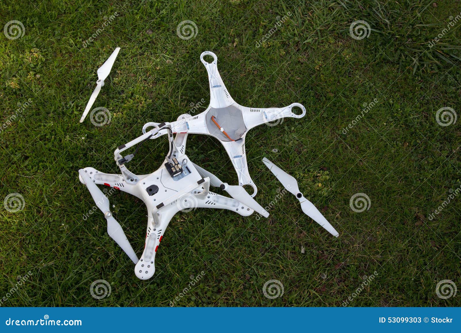 Damaged drone stock image. Image of quadcopter, gadget - 53099303