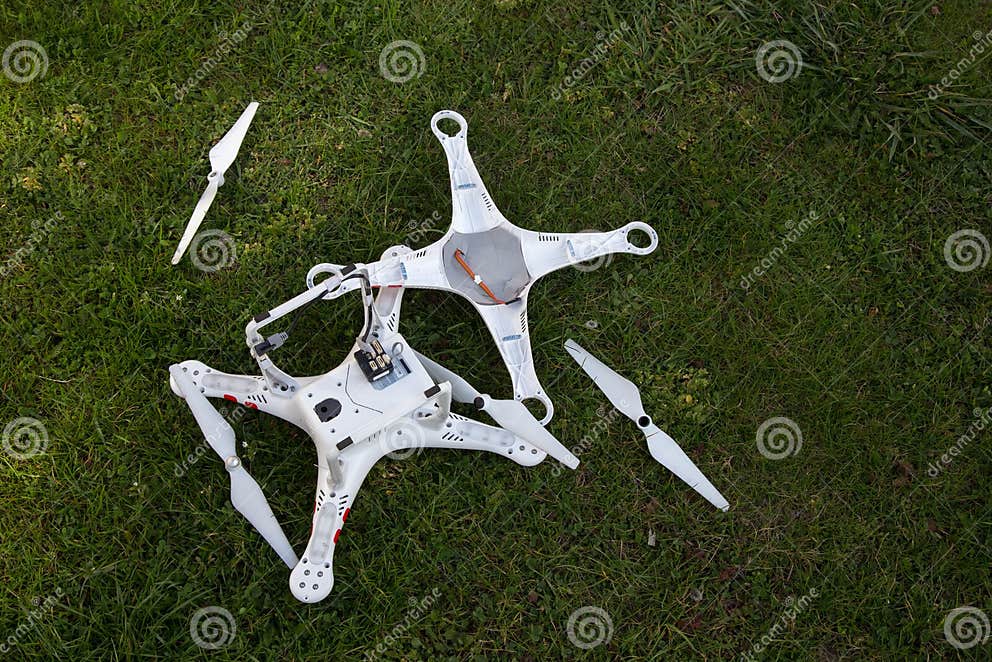 Damaged drone stock image. Image of quadcopter, gadget - 53099303