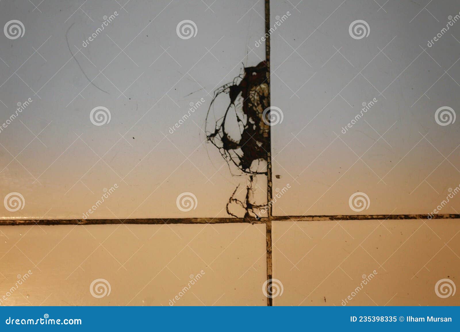 Damaged and Dull Tile Floors Stock Image - Image of design, wall: 235398335