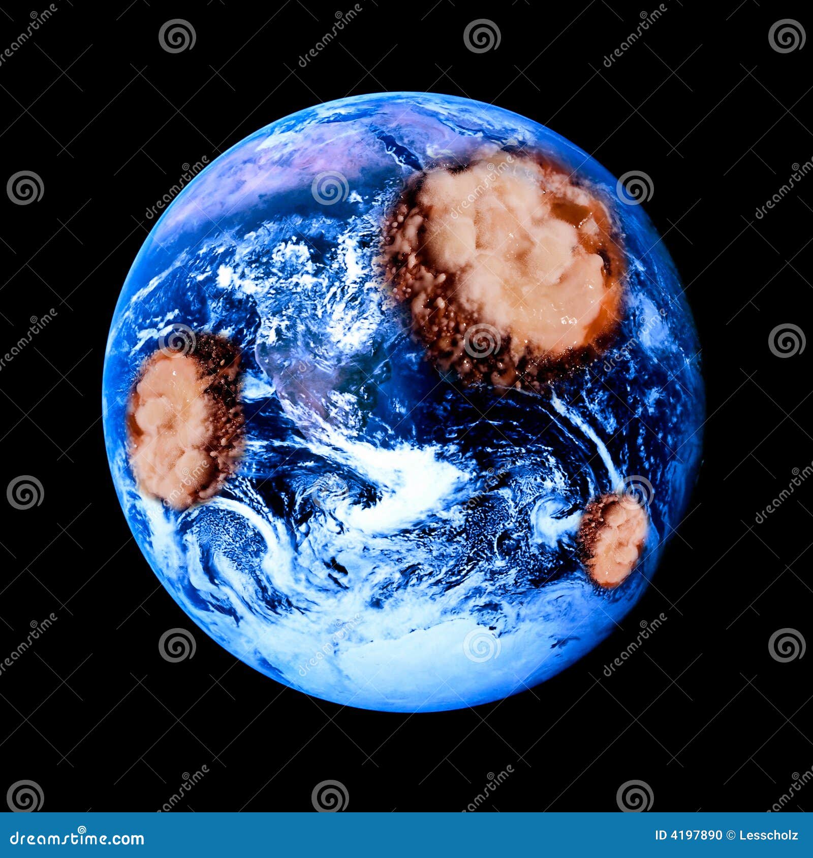 Damaged Earth stock photo. Image of change, effect, damage - 4197890