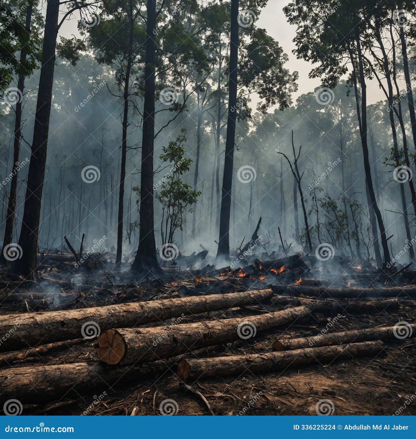 Damaged ecosystem. stock illustration. Illustration of widespread ...