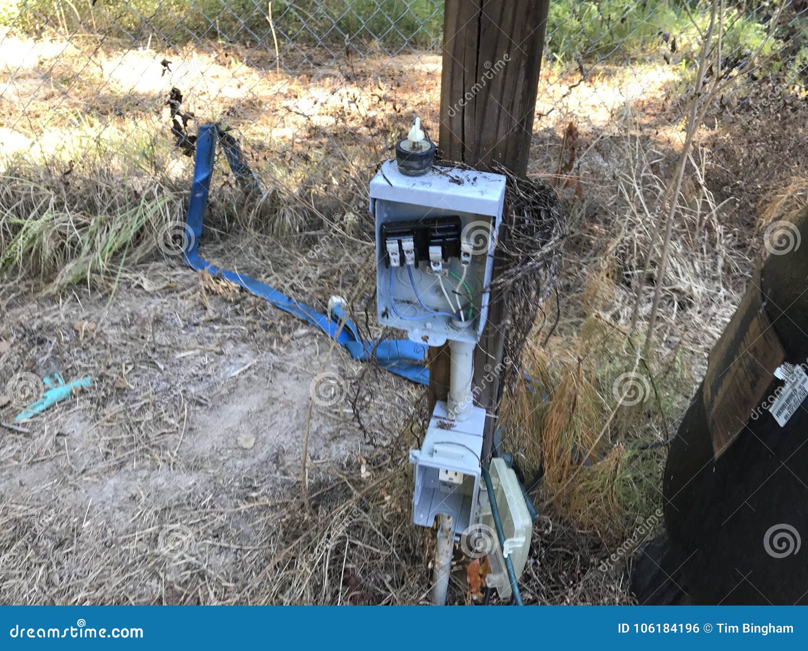 Damaged electrical box stock photo. Image of ruined - 106184196