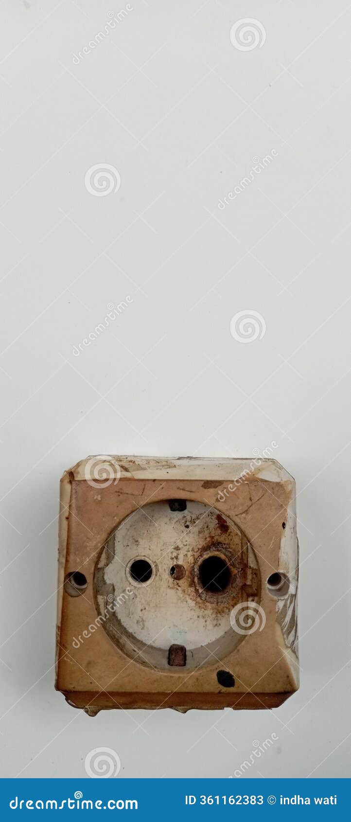The Damaged Electrical Socket Caught Fire Stock Image - Image of wood ...