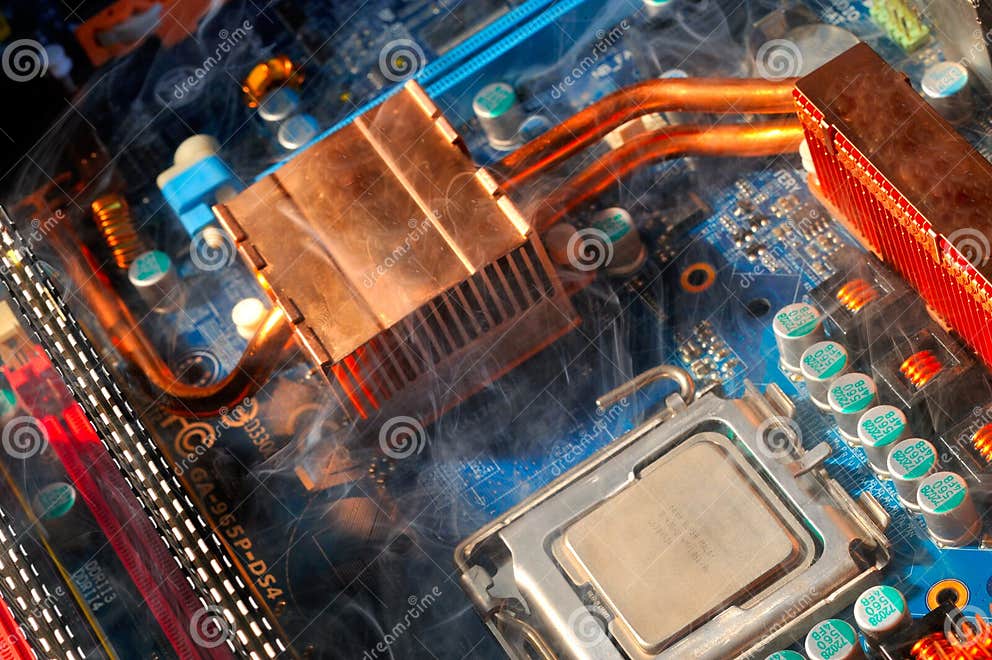 Damaged Electronic Pc Component Stock Image - Image of destroy ...