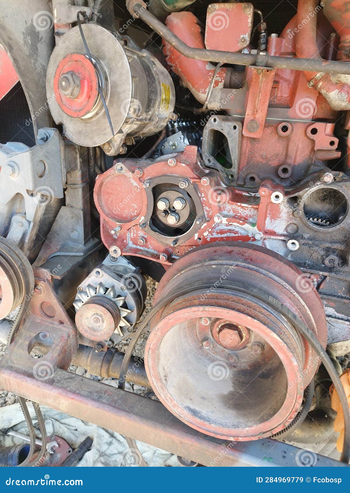 Damaged engine bus stock image. Image of motorcycle - 284969779