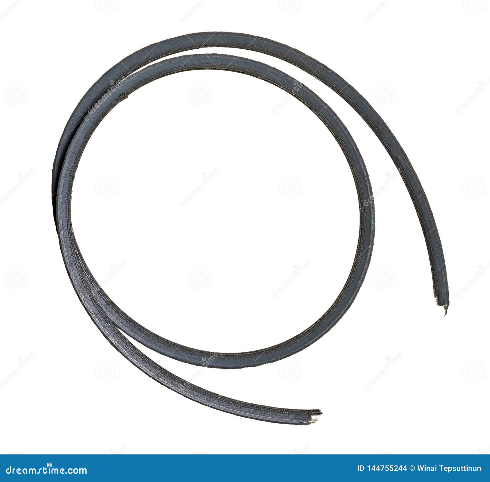 Damaged engine v-belt stock photo. Image of manufacturing - 144755244
