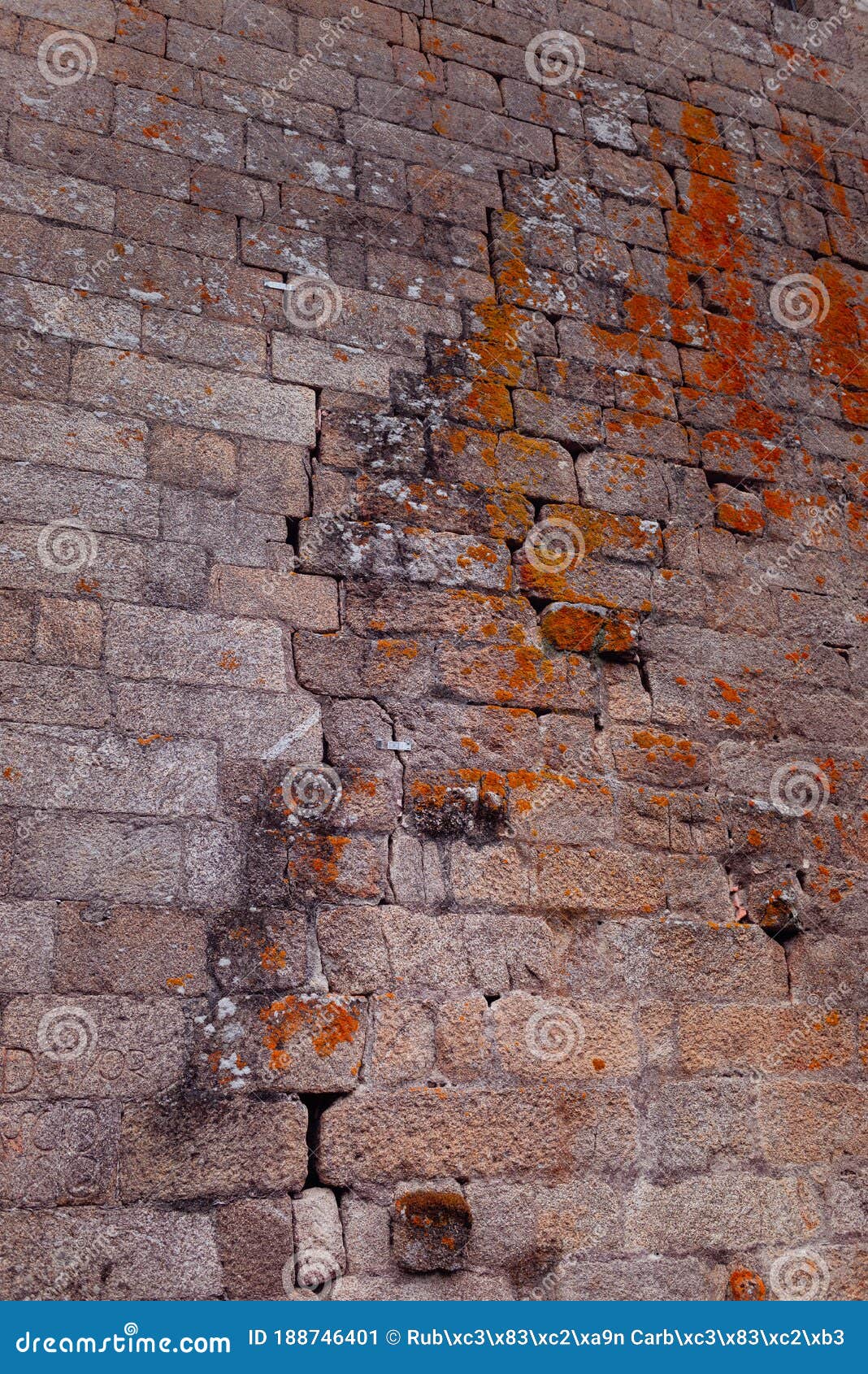 Damaged Exterior Wall of a Medieval Castle in Ruins Stock Image - Image ...