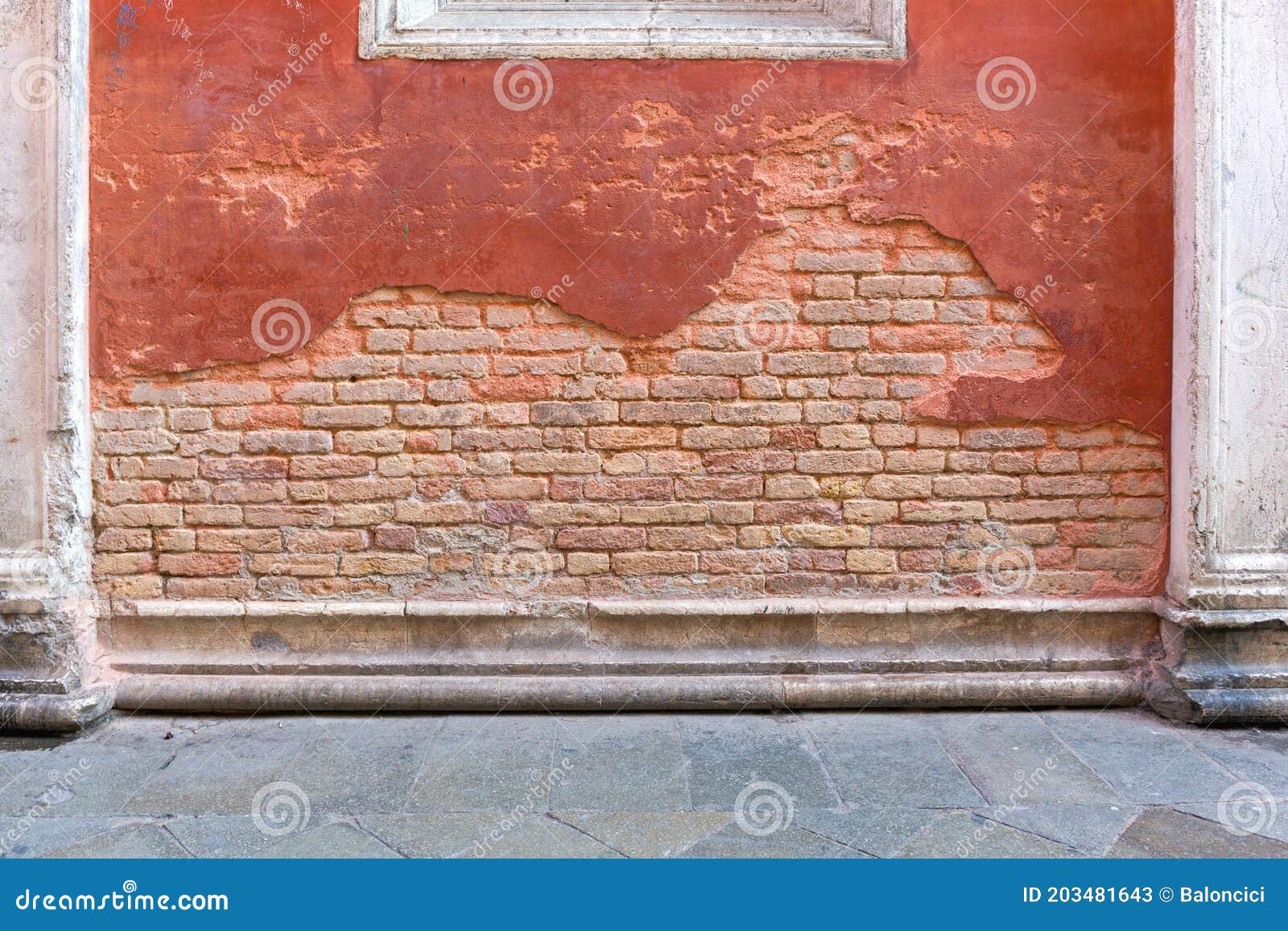 Brick Wall Decay stock image. Image of building, wall - 203481643