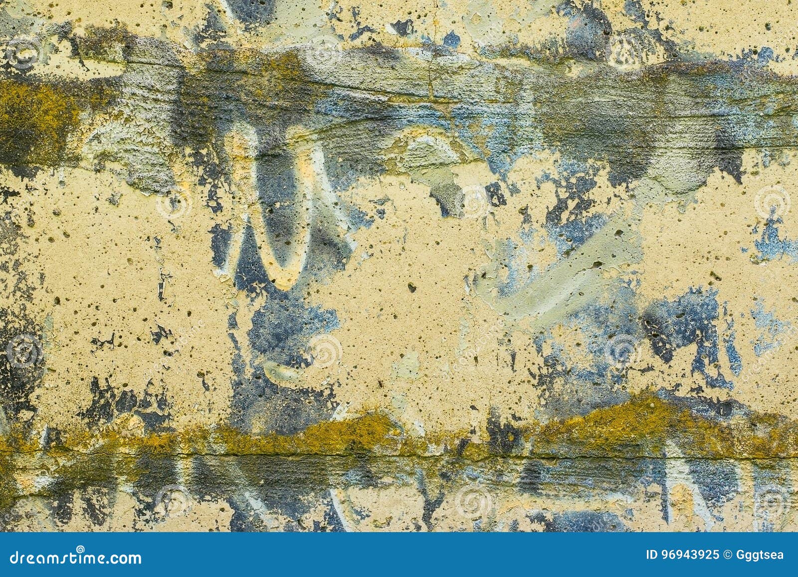 Damaged Graffiti on Plaster Texture Stock Image - Image of erosion ...