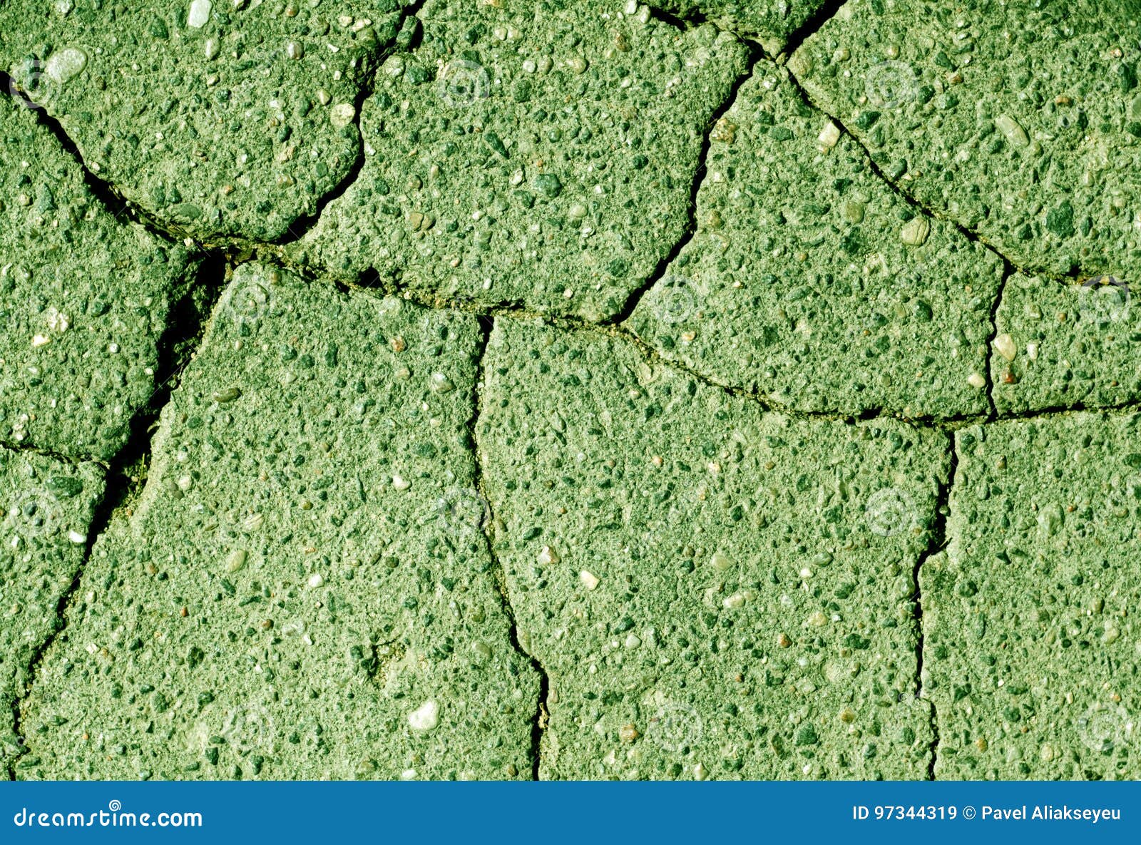 Damaged Green Toned Asphalt Texture Stock Image - Image of macro ...