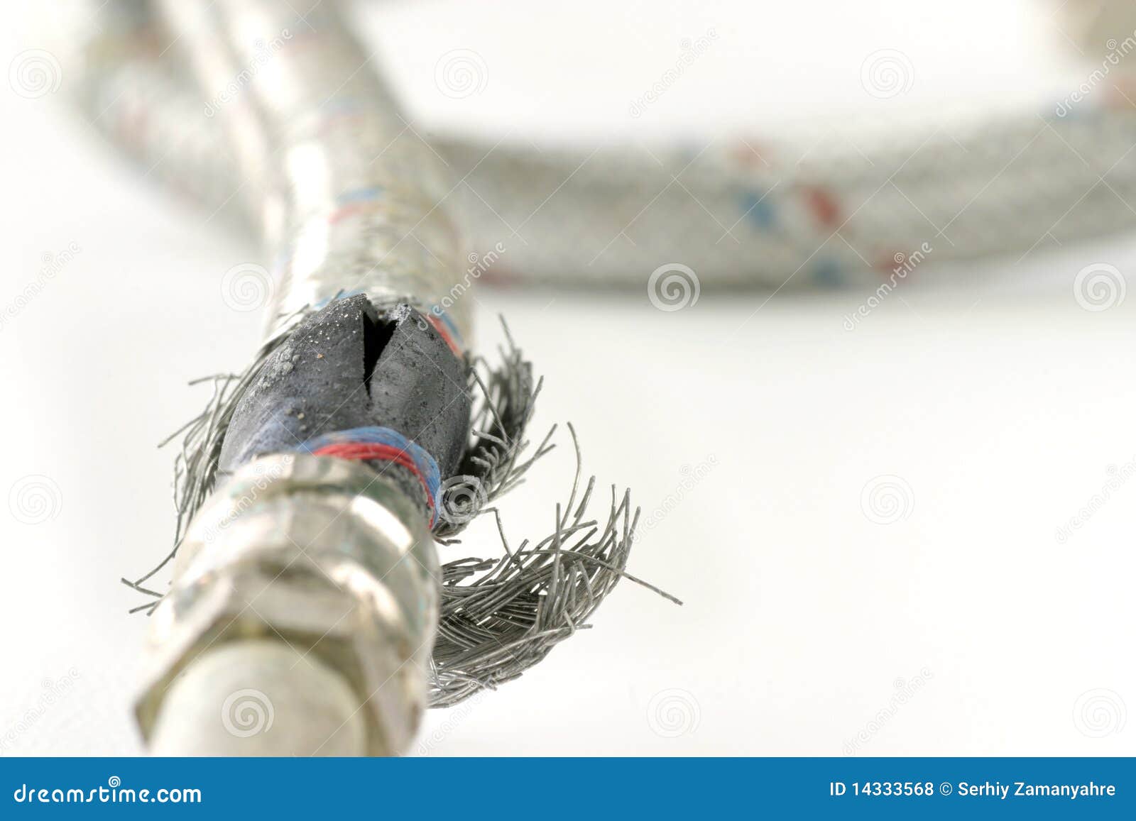 Damaged hose stock photo. Image of thread, braided, problem - 14333568
