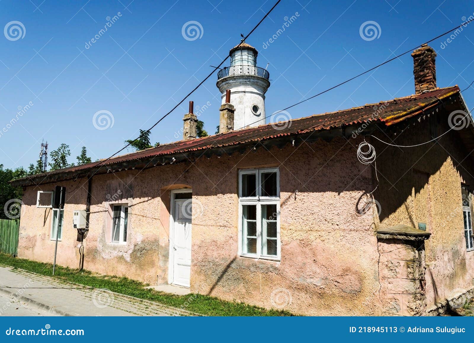 The Old Lighthouse In Sulina Placed On The Left Side, In The Direction ...