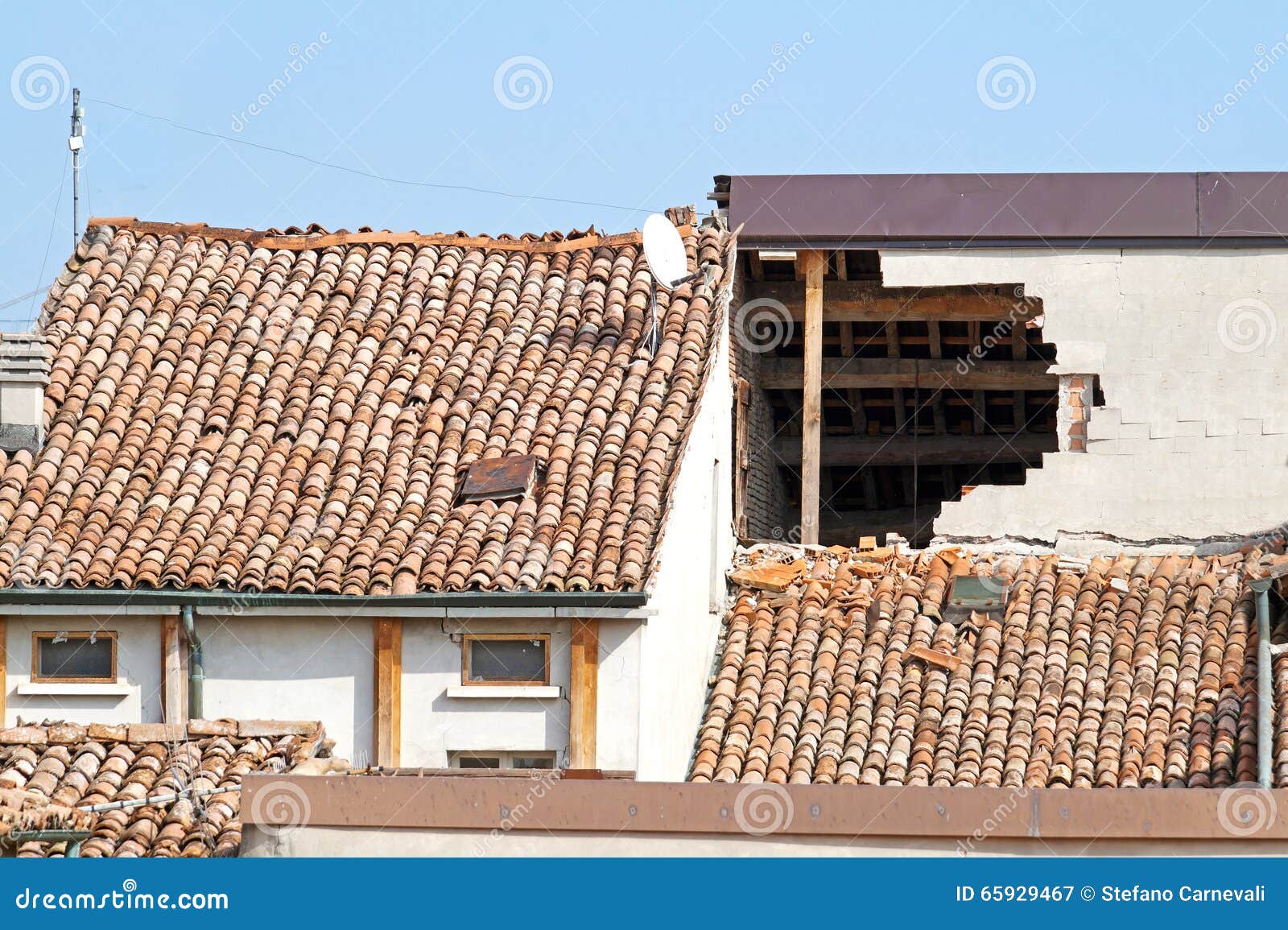 Damaged house stock image. Image of damage, insurance - 65929467