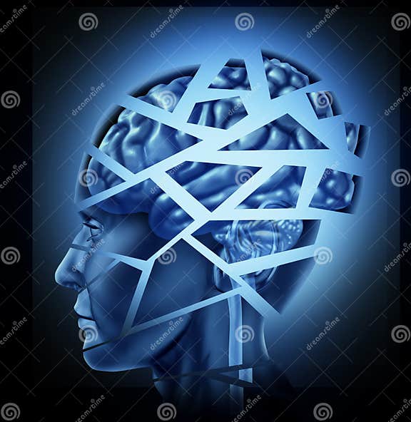 Damaged Human Brain stock illustration. Illustration of medical - 21505823