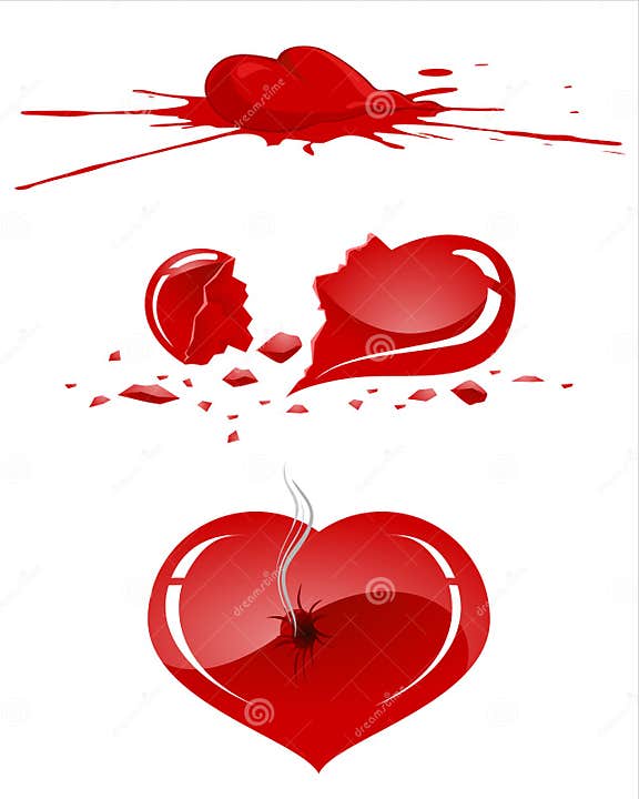 Damaged human heart stock vector. Illustration of design - 53517510