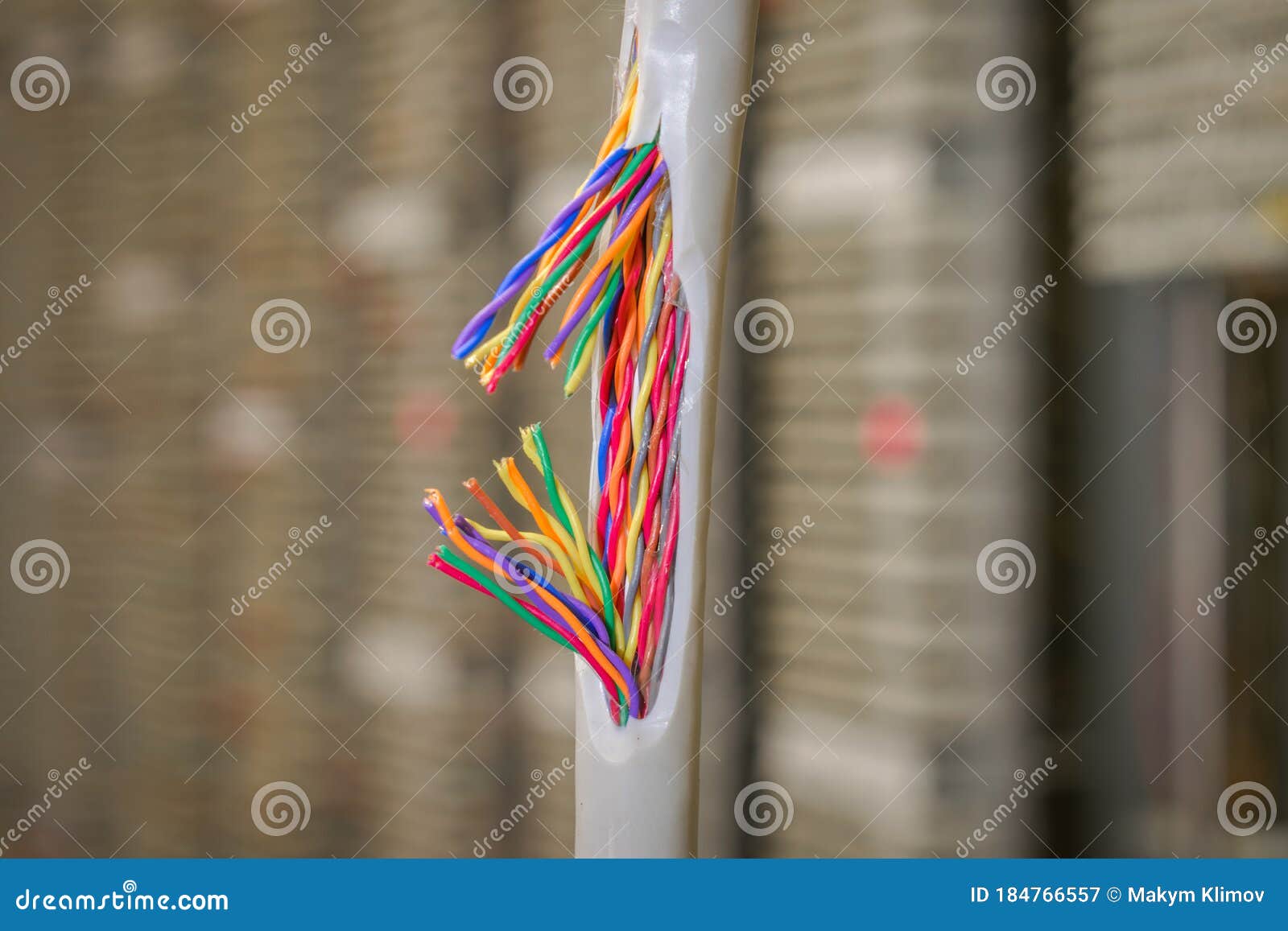 Breakage Of The Internet Cable In The Server Room Of The Data Center ...