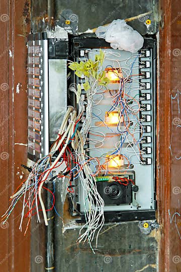 Damaged interphone stock photo. Image of broken, intercom - 173589232