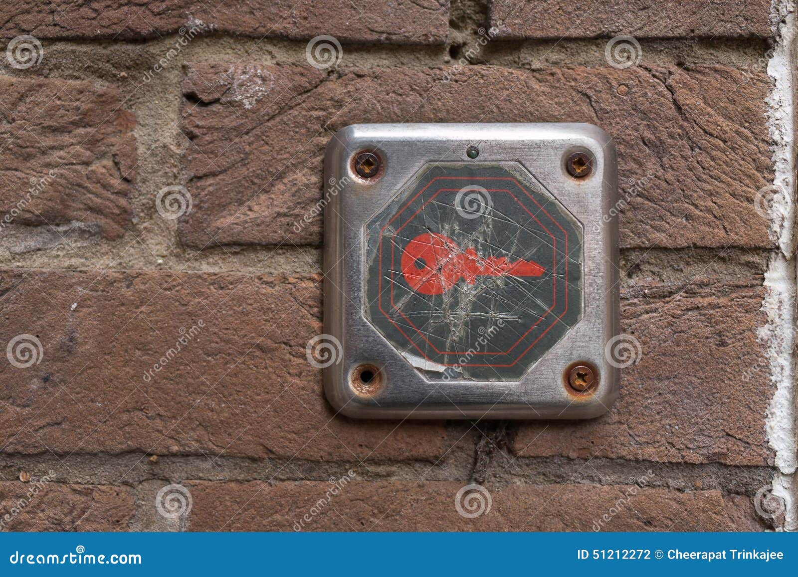 Damaged Key Sign stock photo. Image of color, open, building - 51212272