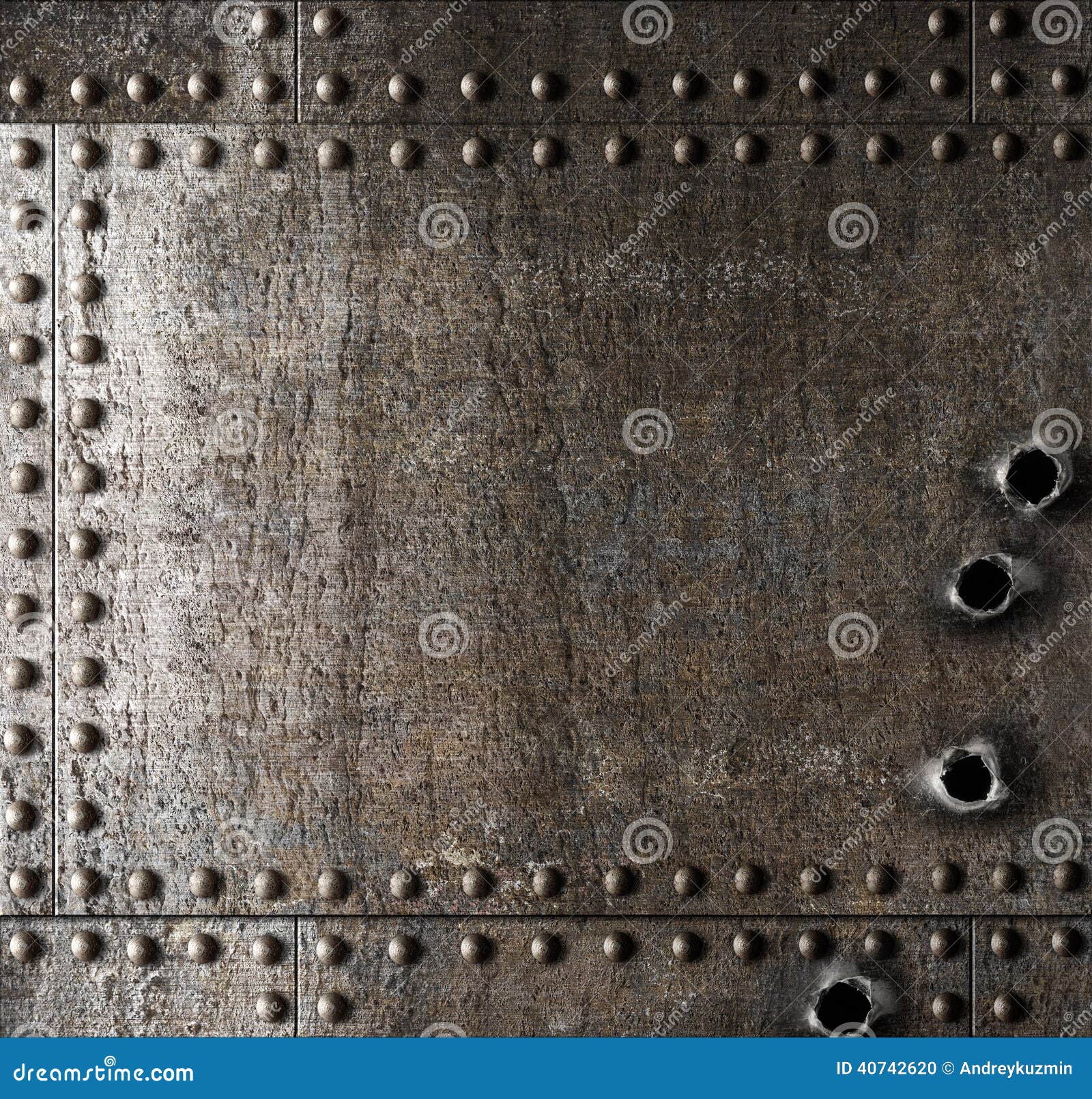 Damaged Metal Armor With Torn Hole Steam Punk Royalty-Free Stock ...