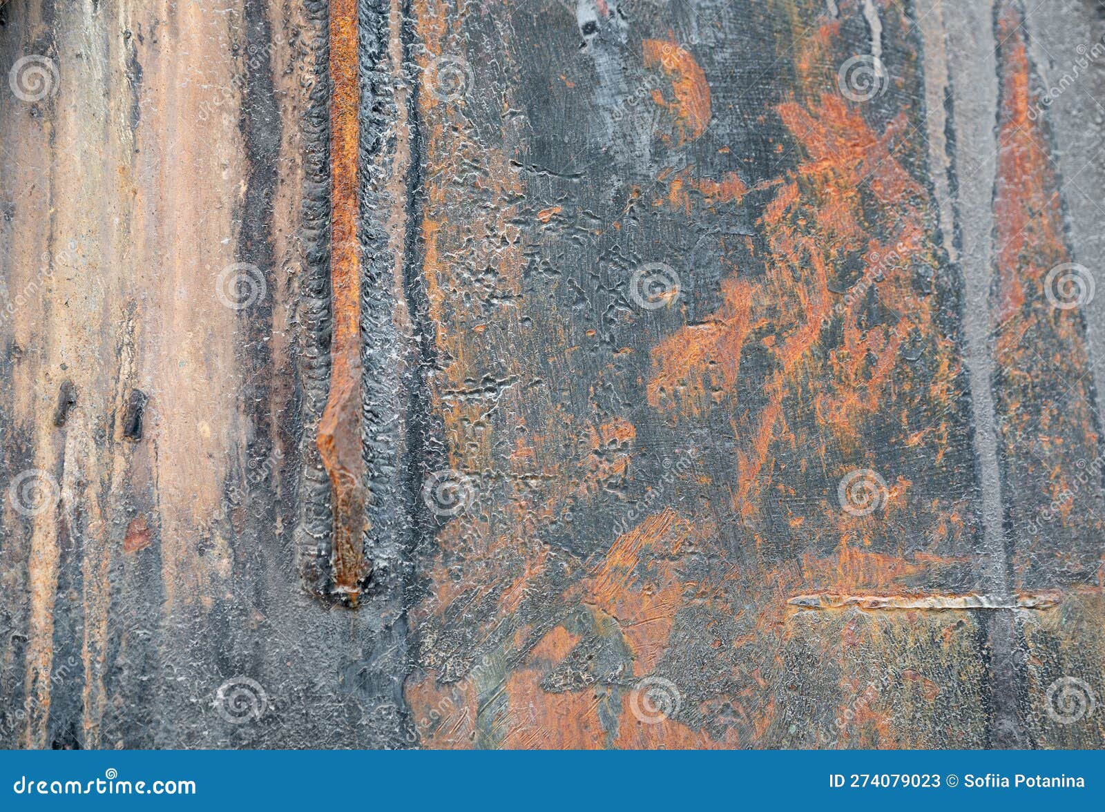 Tank Armor Slashed By Shrapnel From A Wrecked Tank, Close-up. Te ...