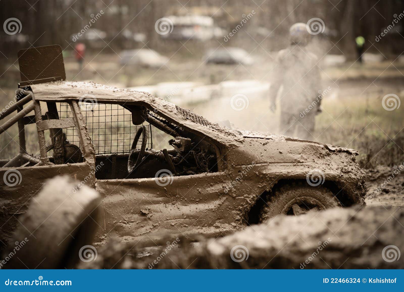Damaged off-road race car stock photo. Image of event - 22466324