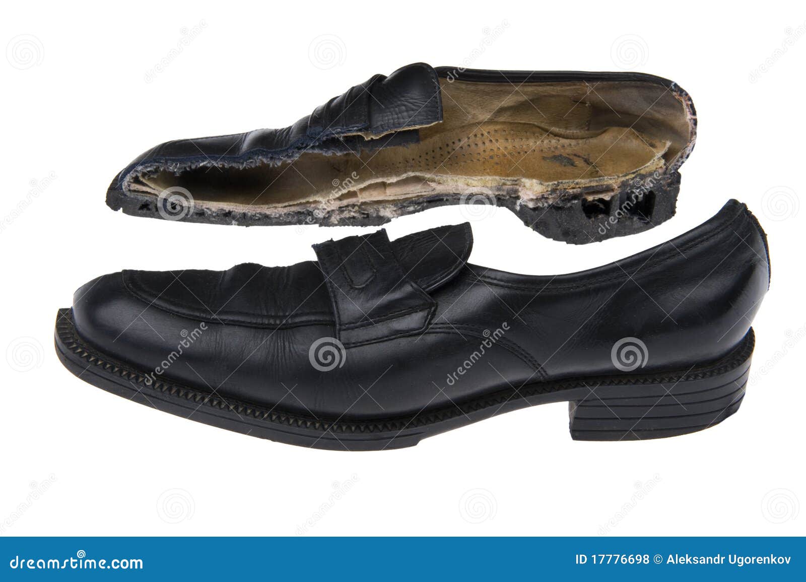 Damaged old shoes stock photo. Image of clothing, design - 17776698