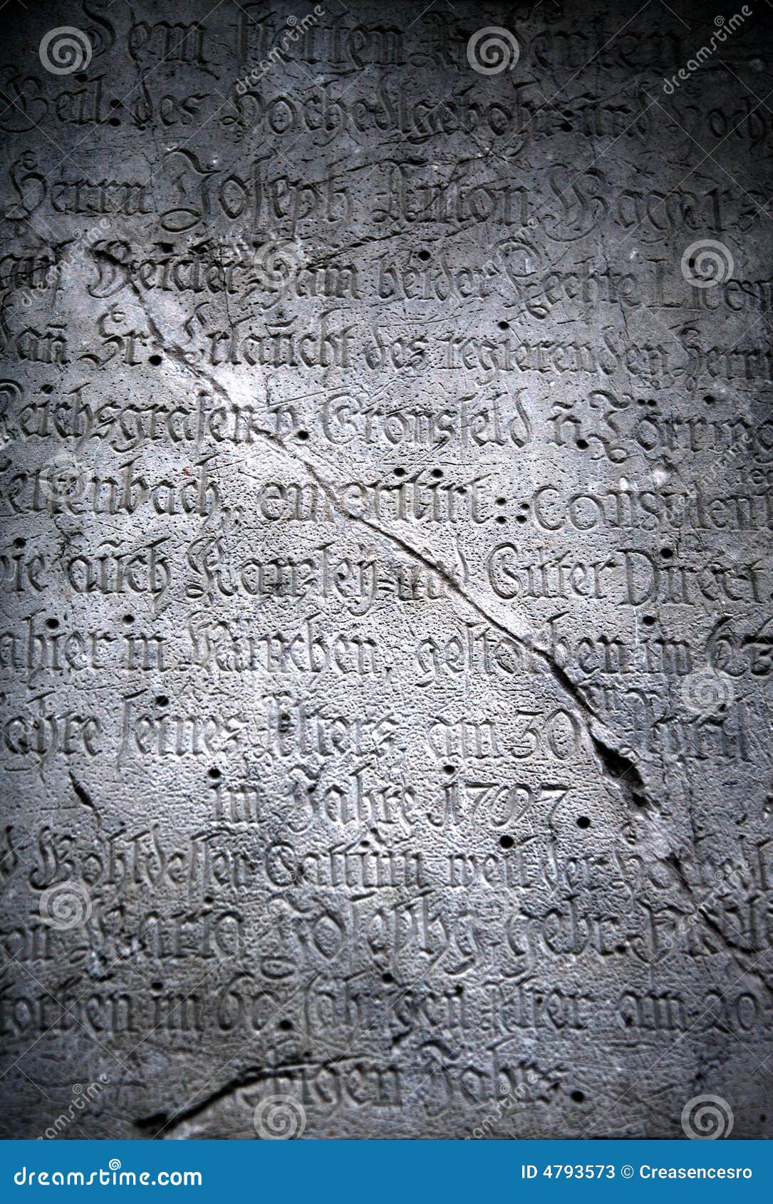 Damaged Old Stone Inscriptions Stock Image - Image of christianity ...