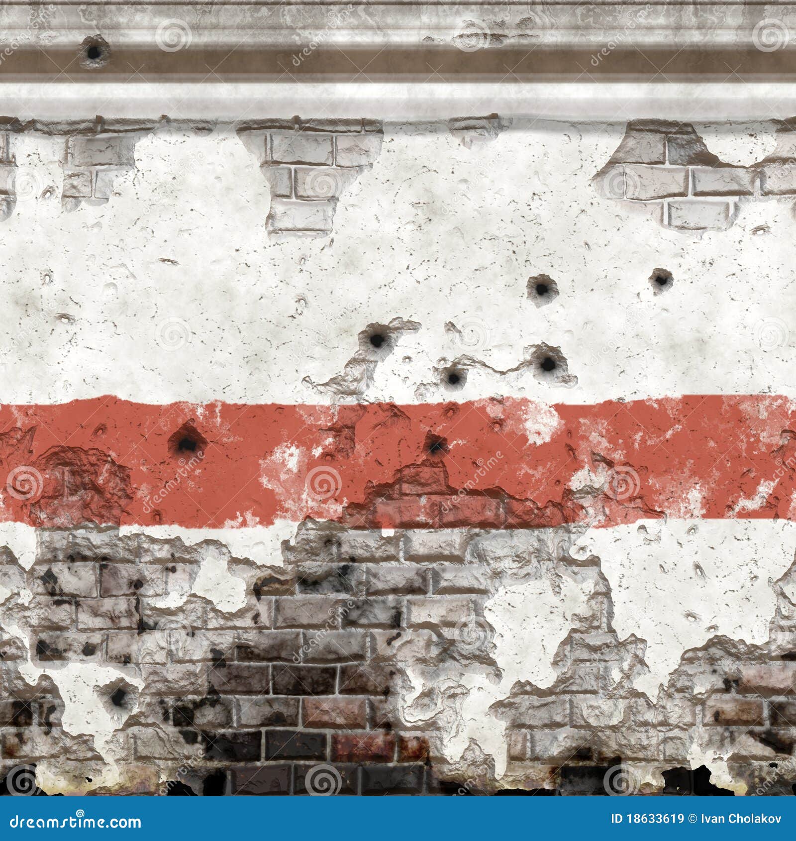 Damaged old Wall stock illustration. Illustration of wall - 18633619
