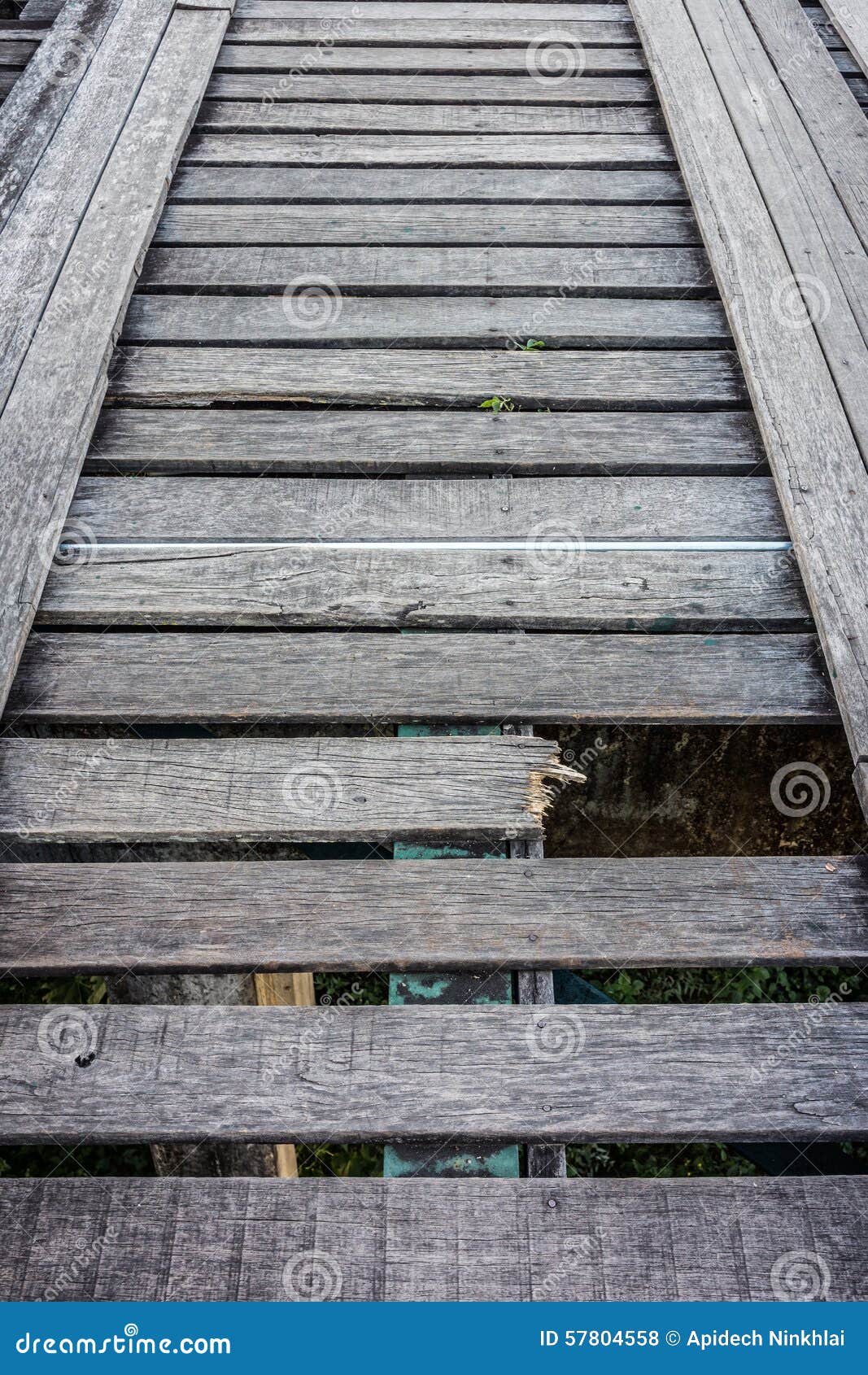 Damaged old wooden bridge stock photo. Image of antique - 57804558