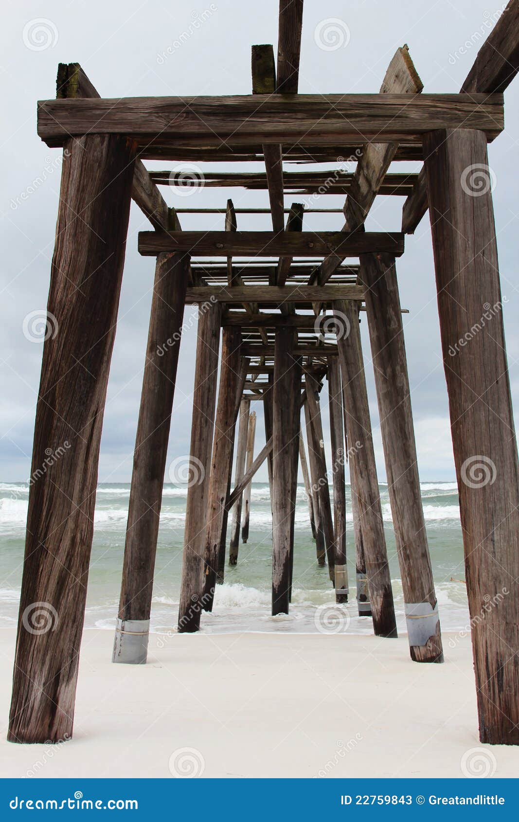Damaged old wooden pier stock image. Image of helen, park - 22759843