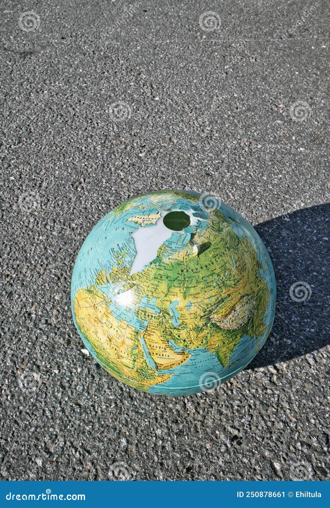 Damaged Old World Globe Map Stock Image - Image of spherical ...