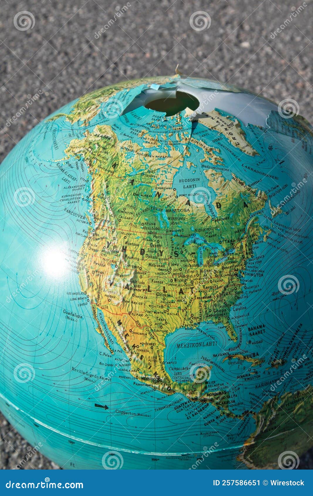 Damaged Old World Globe Map Stock Image - Image of damaged, exploring ...