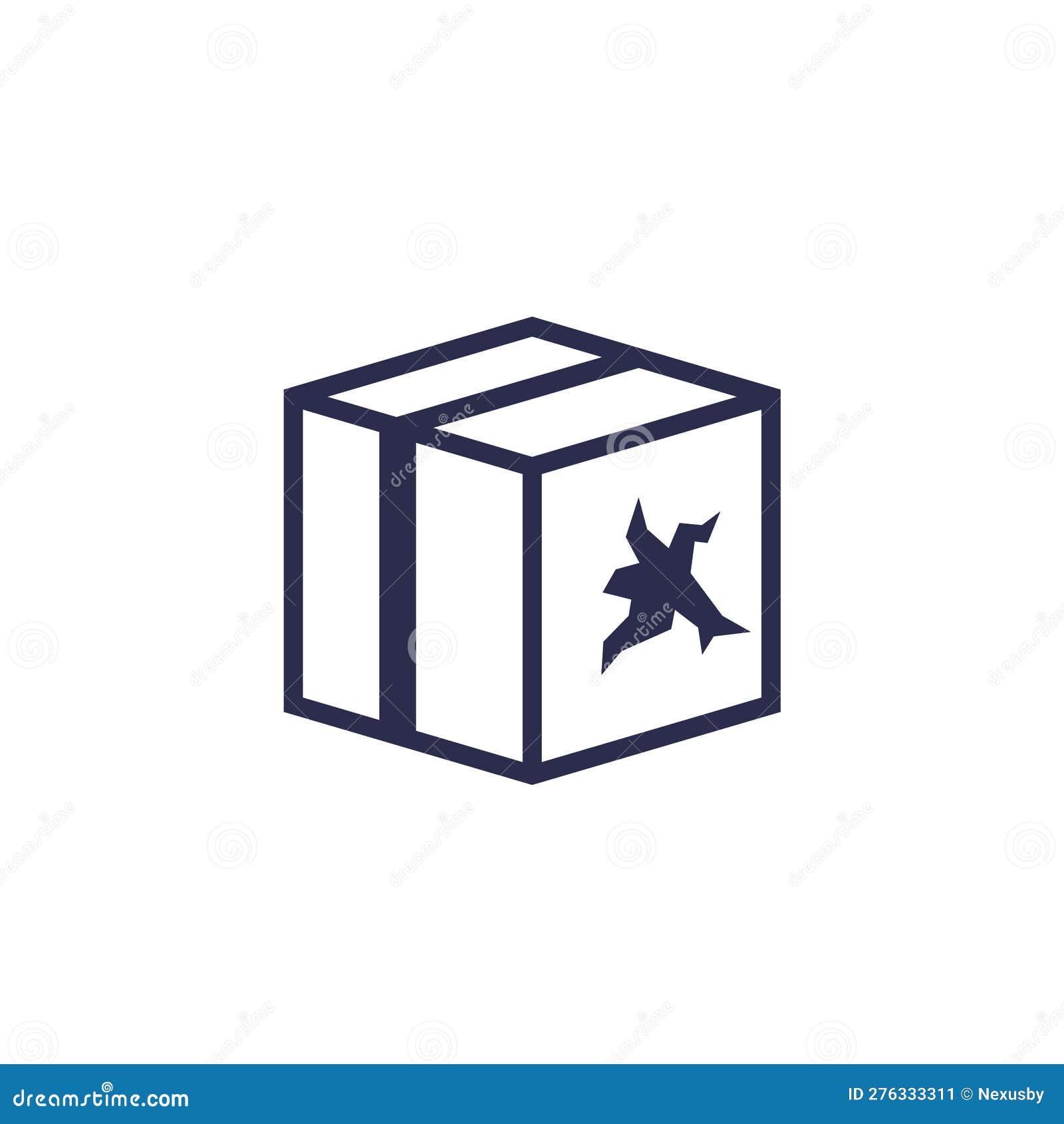 Damaged Package or Broken Box Icon Stock Vector - Illustration of ...