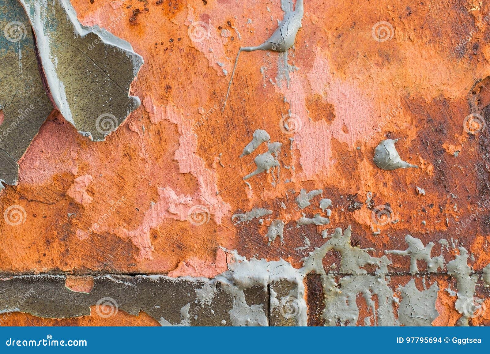 Damaged Painted Metal Texture Background Stock Photo - Image of ...