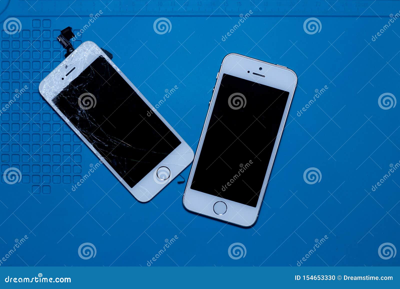 Damaged Phone Ready To Be Repaired Stock Photo - Image of maintenance ...