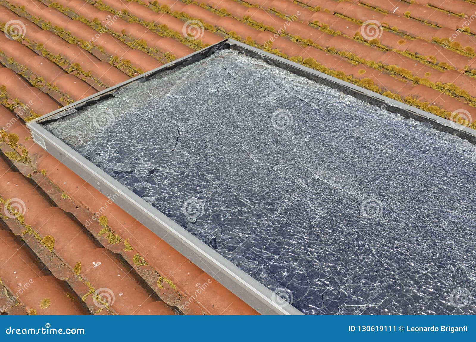 Shattered Solar Panel after Hail Stock Image - Image of damage, hail ...