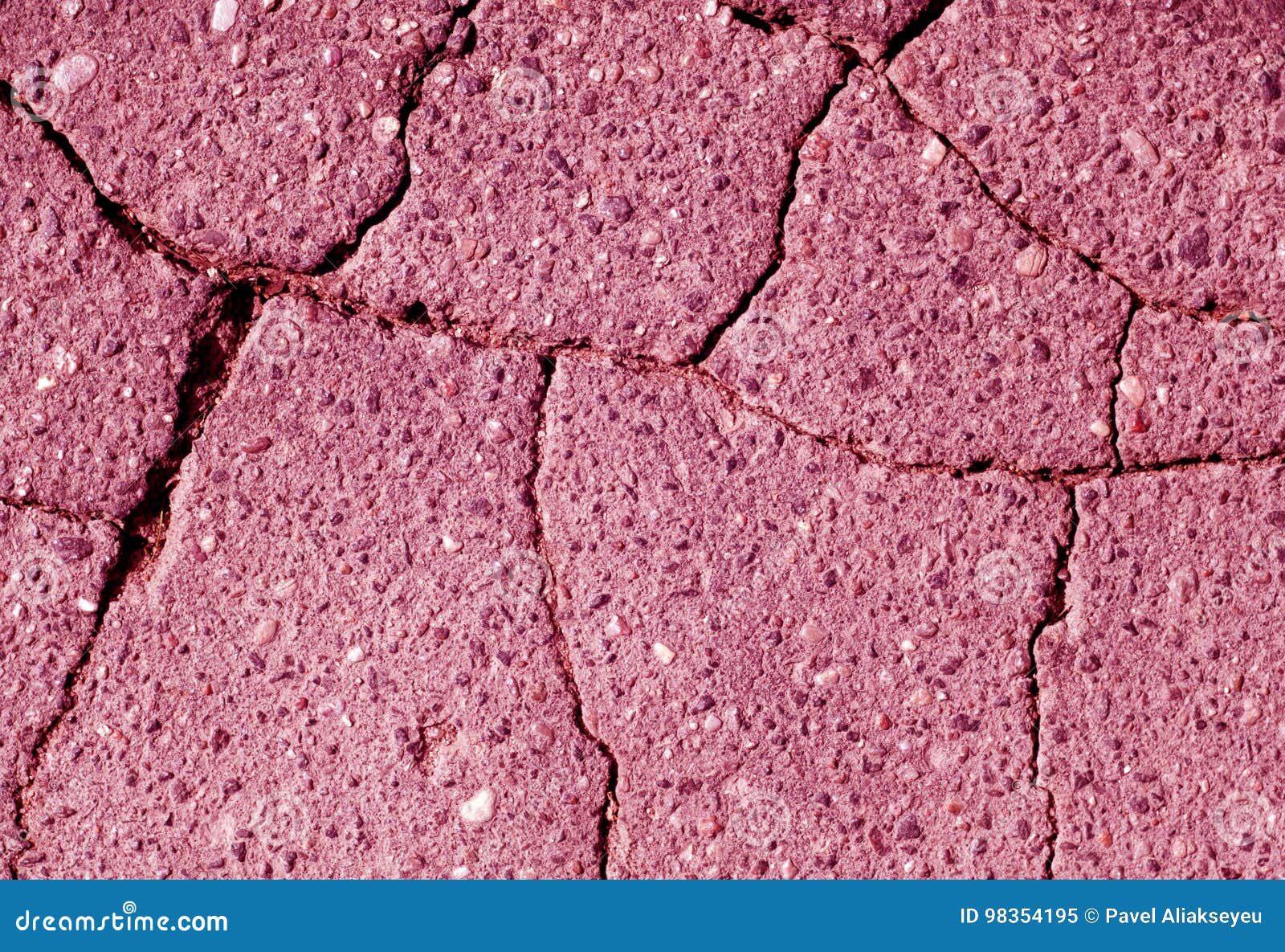 Damaged Pink Toned Asphalt Texture Stock Image - Image of construction ...