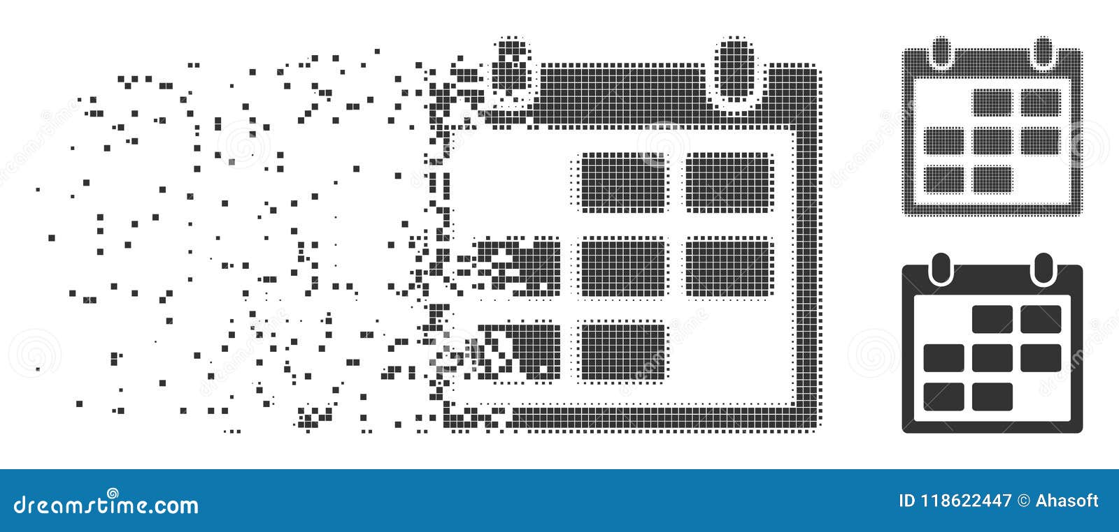 Damaged Pixel Halftone Calendar Month Icon Stock Vector - Illustration ... Damaged Pixel Halftone Calendar Month Icon Stock Vector - Illustration ...