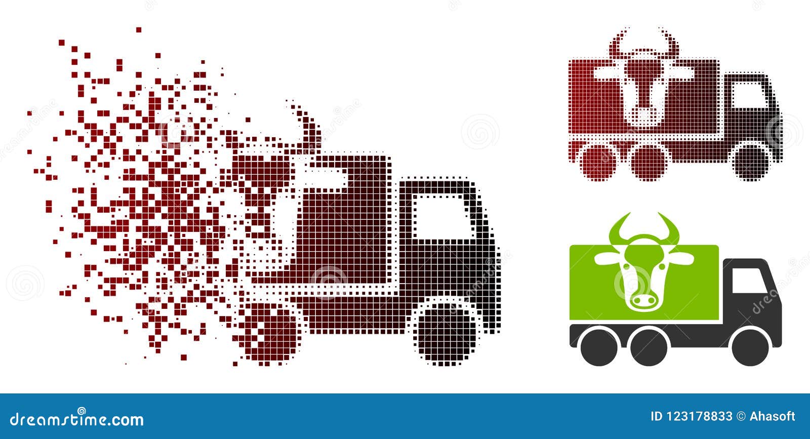 Damaged Pixel Halftone Cow Transportation Icon Stock Vector ... Damaged Pixel Halftone Cow Transportation Icon Stock Vector ...