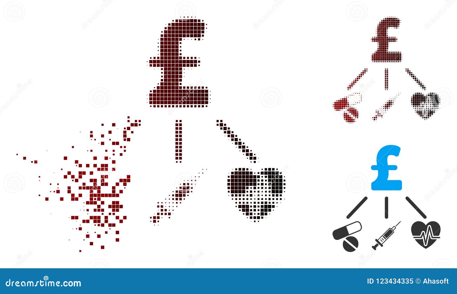 Damaged Pixel Halftone Medical Pound Budget Icon Stock Vector ... Damaged Pixel Halftone Medical Pound Budget Icon Stock Vector ...