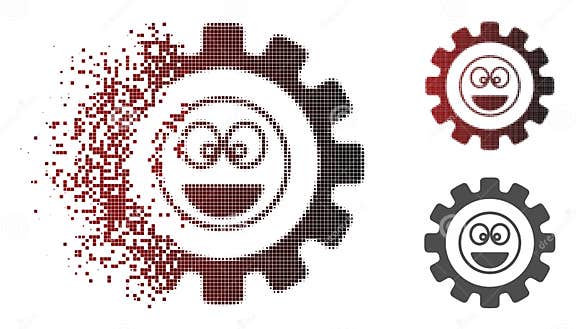 Damaged Pixel Halftone Options Gear Laugth Smiley Icon Stock Vector ... Damaged Pixel Halftone Options Gear Laugth Smiley Icon Stock Vector ...