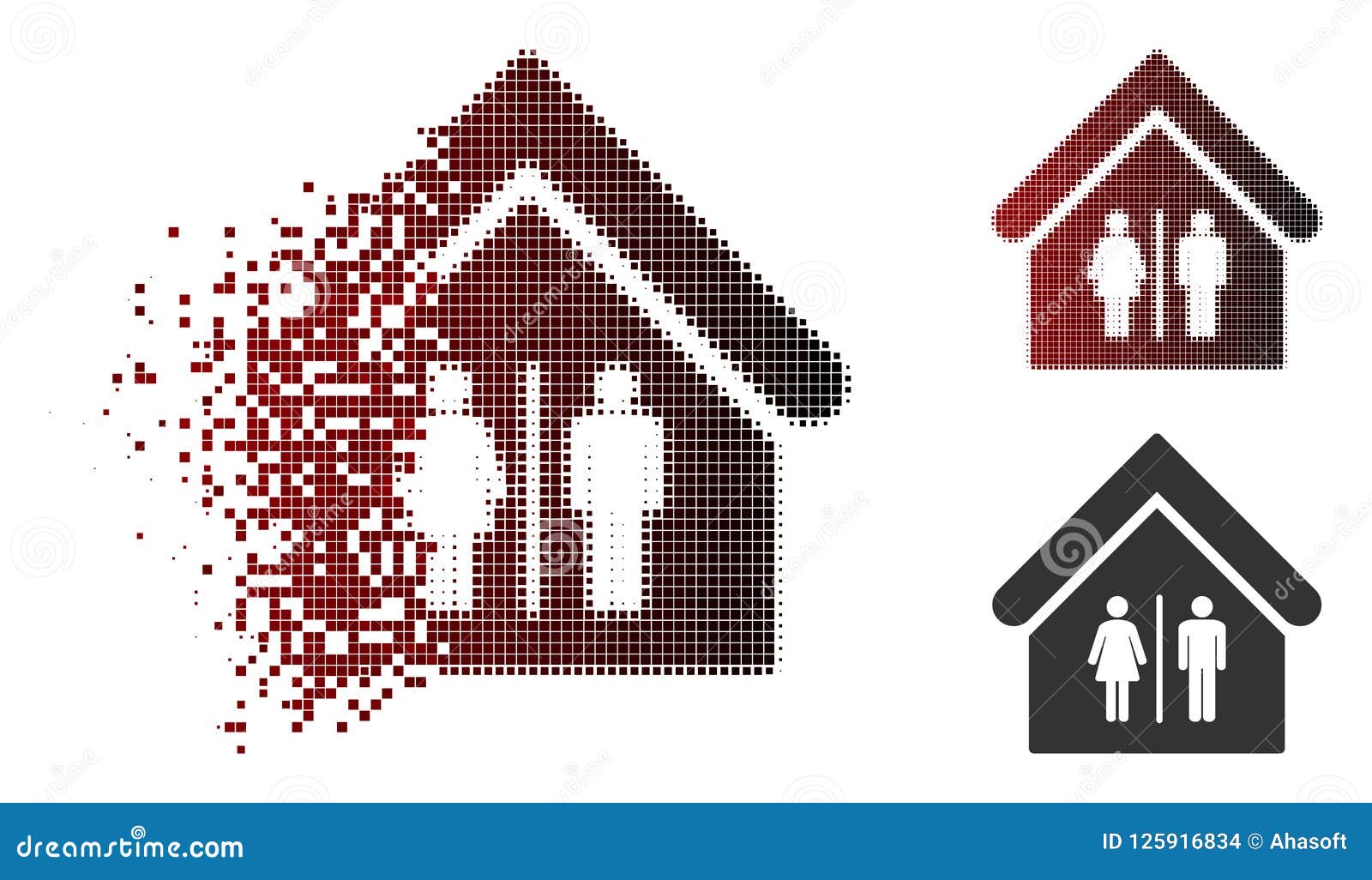 Damaged Pixel Halftone Toilet Building Icon Stock Vector - Illustration ... Damaged Pixel Halftone Toilet Building Icon Stock Vector - Illustration ...