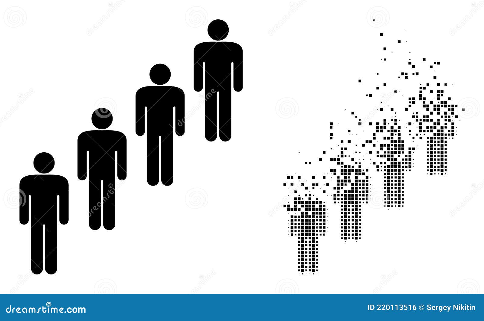 Damaged Pixel Halftone Pity Smiley Icon Vector Illustration ...