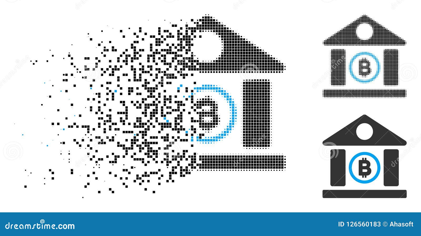 Damaged Pixelated Halftone Bitcoin Bank Building Icon Stock Vector ... Damaged Pixelated Halftone Bitcoin Bank Building Icon Stock Vector ...
