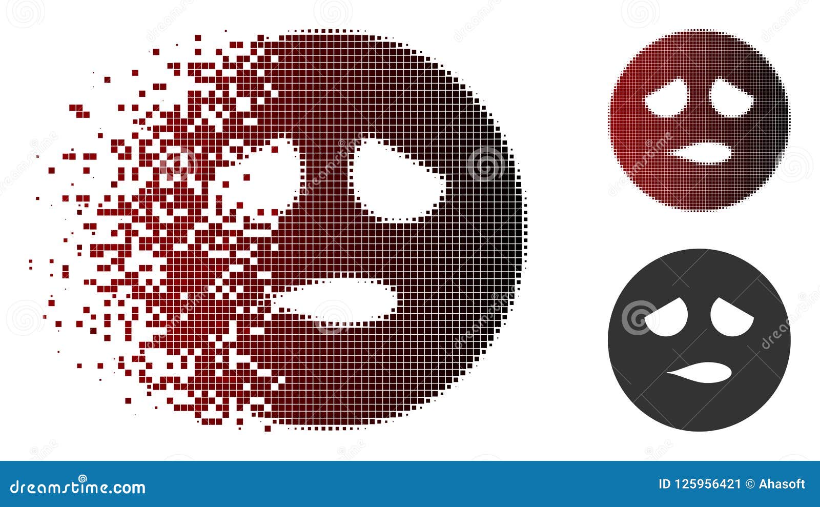 Damaged Pixelated Halftone Disturb Smiley Icon Stock Vector ...